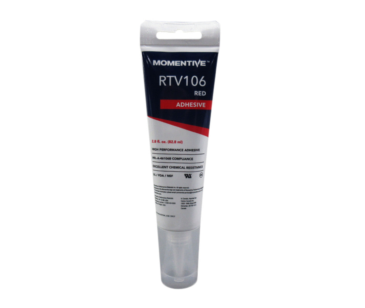 Momentive RTV106 Red High Temp Silicone Sealant Paste - 2.8 oz Tube